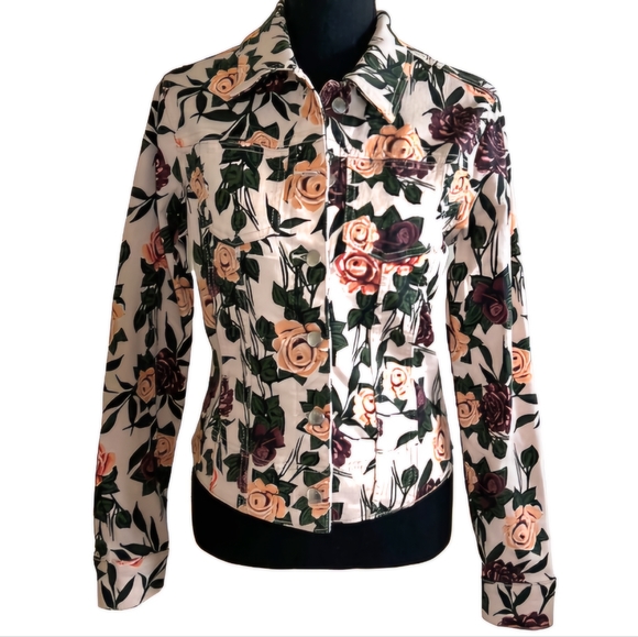 VENUS | Jackets & Coats | Venus Floral Jean Jacket | Poshmark